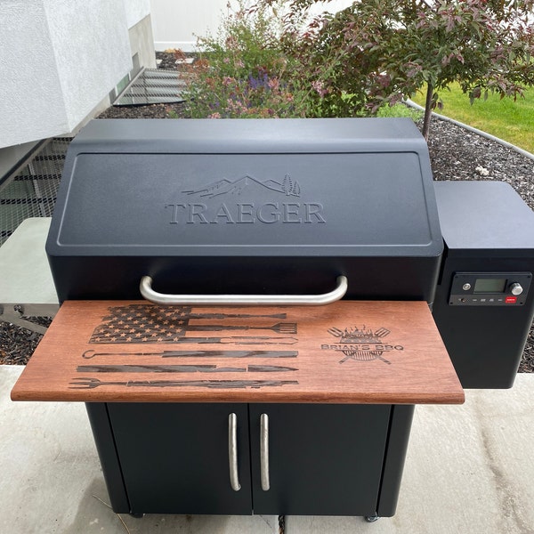 Traeger Custom Carved Engraved Front Shelf. Traeger Replacement Shelf ...