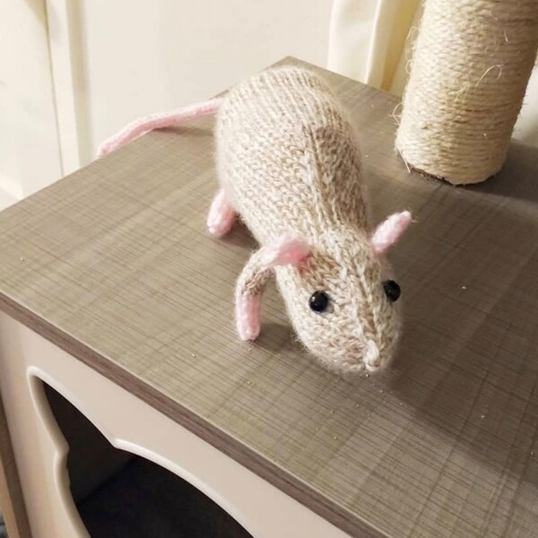 Rat Knitting Pattern - PDF - Cute Toy Domestic Rats Cuddly Beginners ...