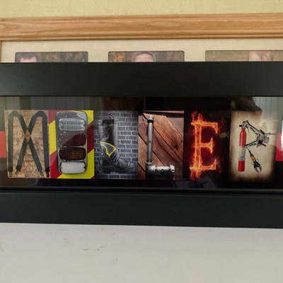 Firefighter Letter Art, Firefighter, Firefighter Wife, Fireman, Gift ...