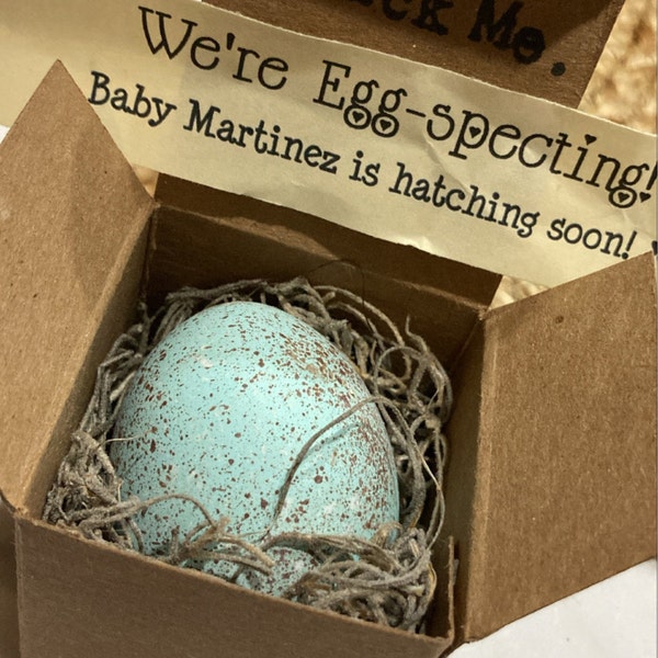 Quail Eggs Message in an Egg. Pregnancy Announcement. Gender Reveal Egg ...
