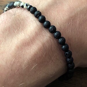 Black Rope Bracelet Mens Black String Bracelet Black Cord Bracelet ...