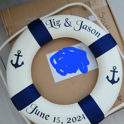 Personalized Life Ring/4 Sizes/nautical Wall Decor/baby Announcement ...