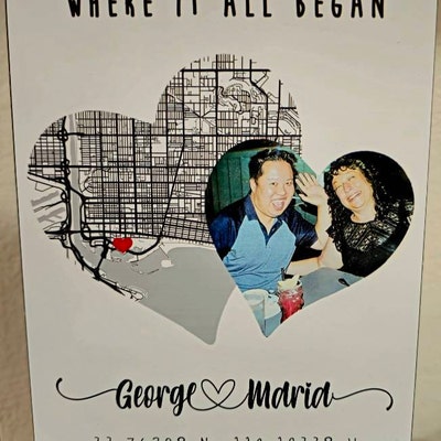 Where We Met Map /where It All Began /couple Map/ Gift for Her/ Gift ...