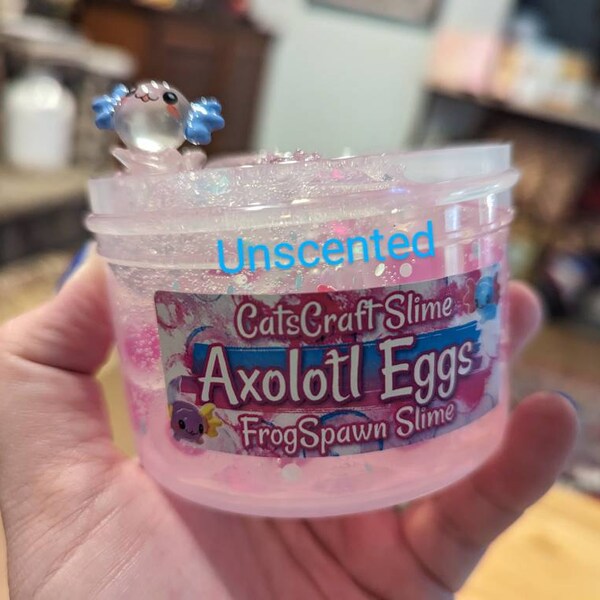 Frog Spawn Slime axolotl Eggs Unscented Stretchy Frogspawn Crunchy ...