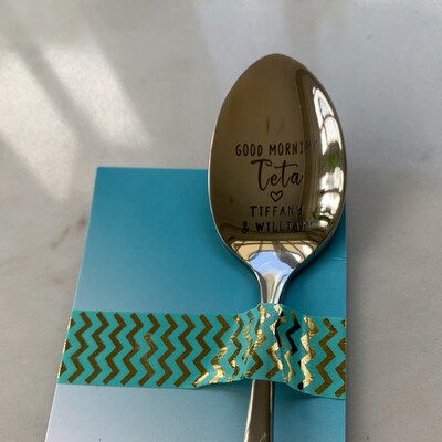 Good Morning Spoon, Nanna Gift, Grandma Gift, Nanny Gift, Personalised ...