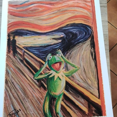 Mona Lisa Kermit the Frog Muppets Fine Art Canvas Wrap - Etsy Canada