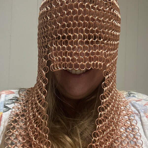 Chainmail One Side Shoulder Collar Small Chain Layers, Aluminum Butted ...