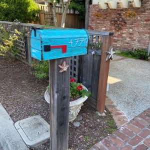 Hand Painted Mailboxes Tropical Beach Coastal, Coral, Waves ...