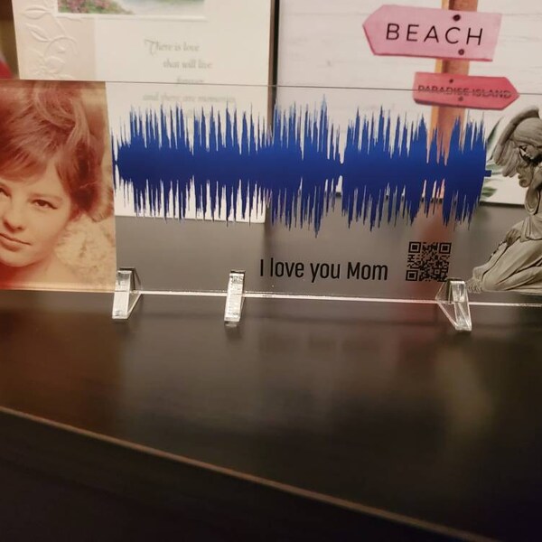 Sound Memorial Gift Sound Wave Art Personal Voice Message or Sound Clip ...