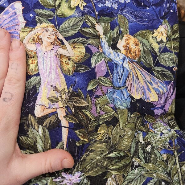 Michael Miller~nite Flower Fairies~fairies Border Stripe~nite~cotton ...