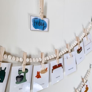 Days of the Week Printable Labels for Visual Schedule - Etsy