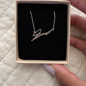 Actual Signature Necklace Meaningful Personalized Signature Necklace ...