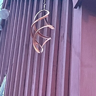 Infinity Copper Sculpture, Wind Spinner, Garden Art - Etsy