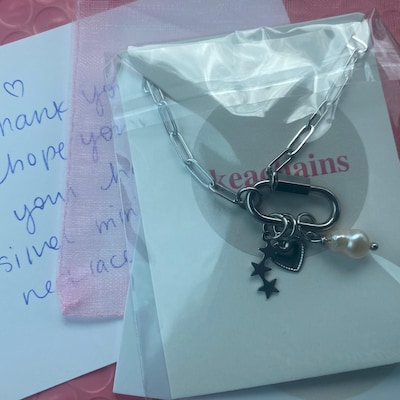 Puffy Initial Mini Bubble Letter Gold Filled Chain Necklace Stainless ...