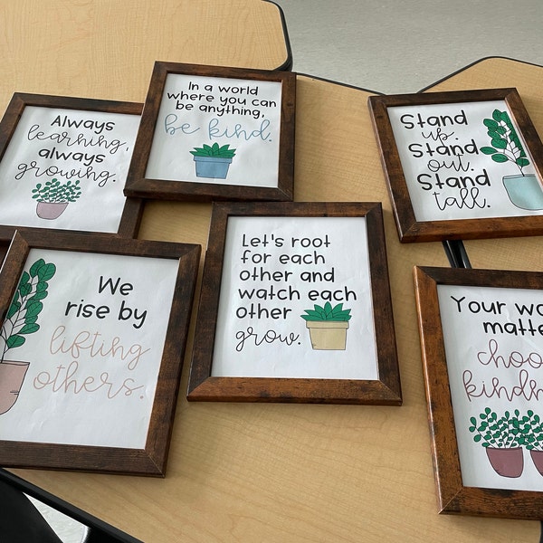 Kindness Signs: Plant Themed | Be Kind | Kindness Matters | Growth ...