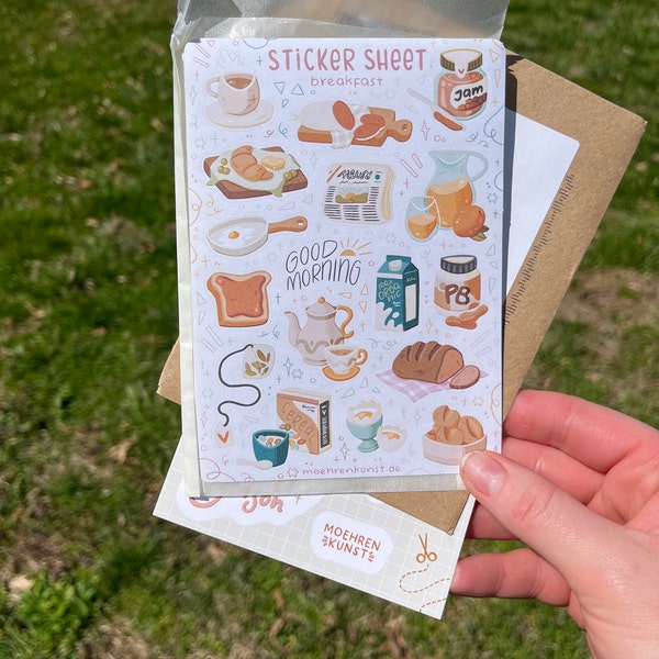 Sticker Sheet - Breakfast | Journal Stickers, Calendar, Planner ...