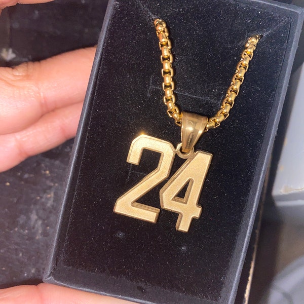 Number Pendant - Gold - Etsy