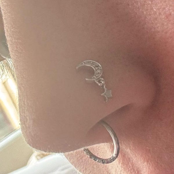 Star Nose Stud, L-shaped Nose Stud,nose Ring,nose Piercing,body ...