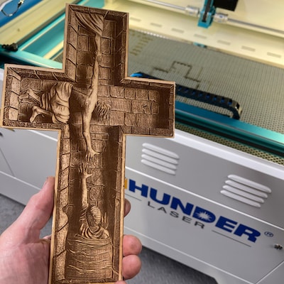 Digital Design File Cross Well Glowforge Laser Ready Engrave SVG 10 X 6 ...