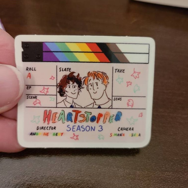 Heartstopper Season 3 Clapperboard Sticker (vinyl Version) - Etsy