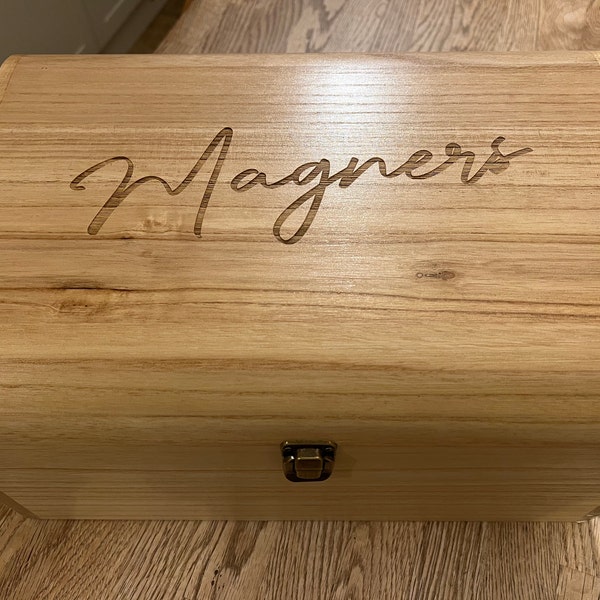 Personalised Engraved Name Keepsake Chest - Etsy