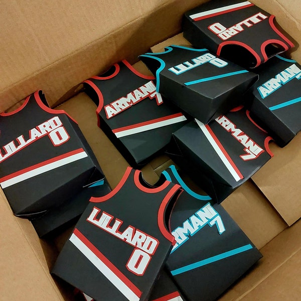 Basketball Jersey Box SVG Template: Sports Favor Box (digital Download ...