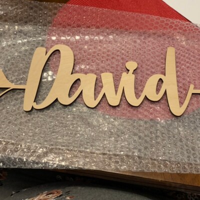 Arrow Name Sign, Nursery Decor, Script Name, Personalized Wood Sign ...