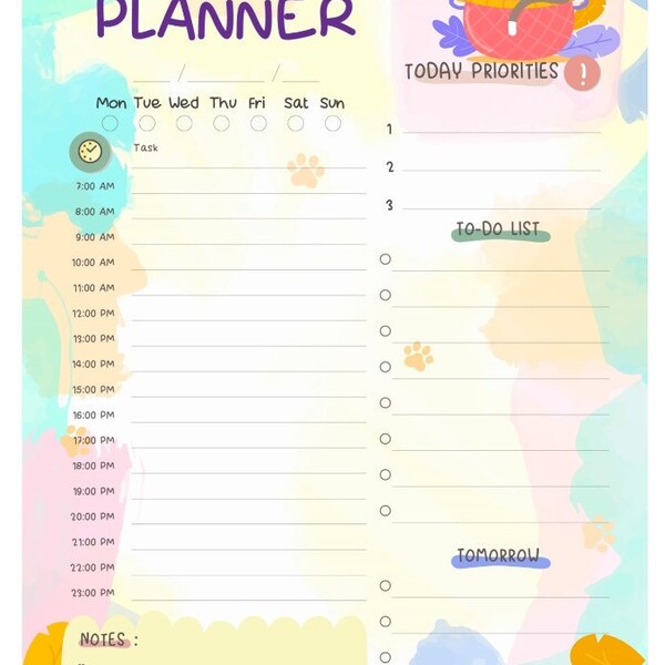 Pixel Art Undated Monthly Planner, Digital Planner, Printable Planner ...