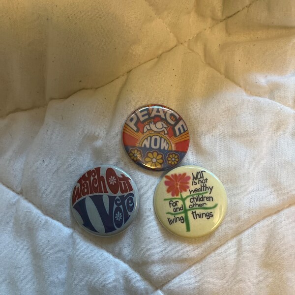 Vintage Style Protest Pins - Etsy