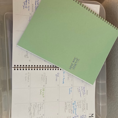 2 Year Large Monthly Spiral Planner Start Any Month / 2 Pages per Month ...