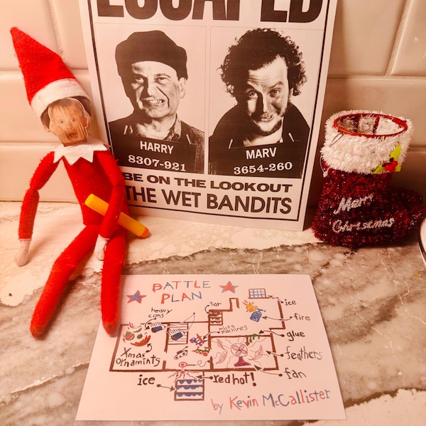 Elf Home Alone Printed, Christmas Scenes - Etsy