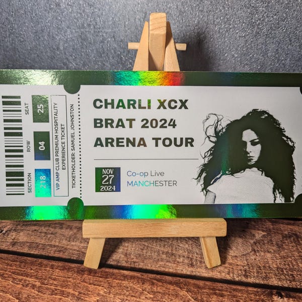 Personalised Foil Concert Tickets for Any Artist or Band - Ariana ...