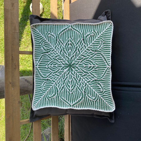 Blomma Square Crochet Pattern: Brioche Pillow Design (PDF, Video Tutorial) - Etsy