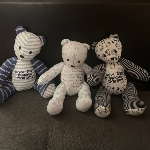 In the Hoop Jointed Teddy Bear (7x5) - (ITH) Machine Embroidery Design ...