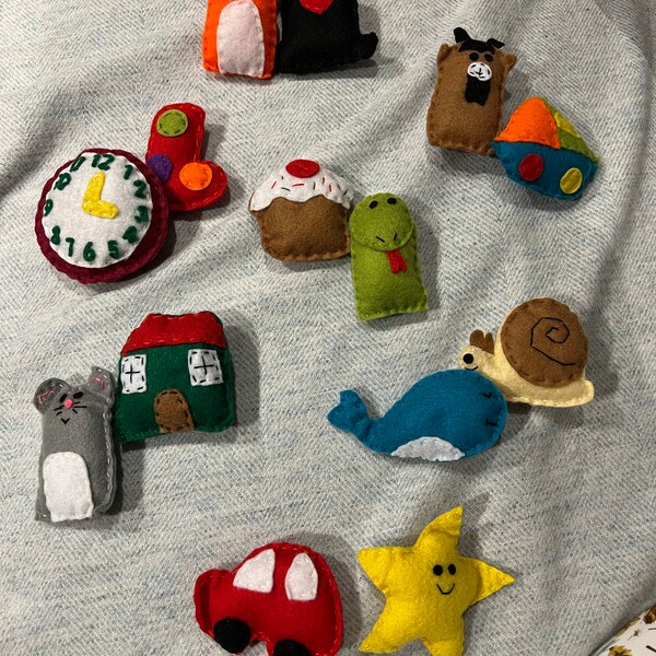 Number Finger Puppets, Felt Finger Puppets, Learning Resource, Teaching ...