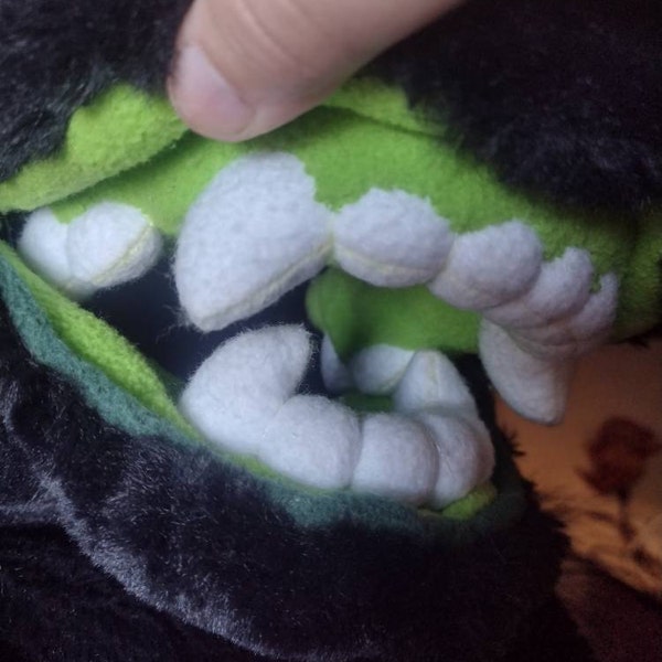 Plush Fursuit Jaw Set, Teeth With Gums Tutorial and Practice Pattern ...
