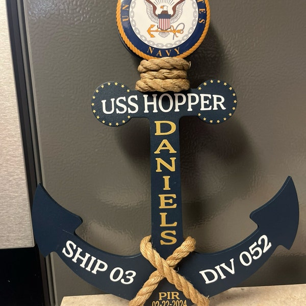 Personalized Navy Graduation Anchor: Bootcamp PIR Sailor Gift - Etsy