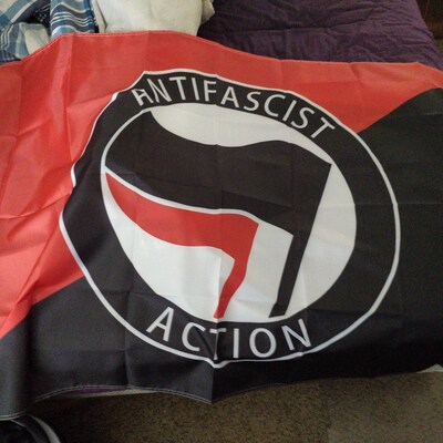 Antifascist Action Flag Banner 3 3x5ft Antifascist Anti-fascist ...