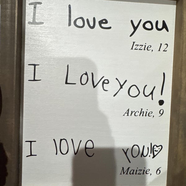 Framed I Love You Sign Kids I Love You Mothers Day Handwritten I Love ...