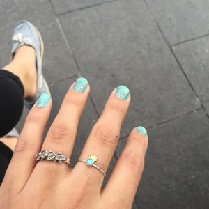 Turquoise Ring, Shell Ring, Mermaid Ring, Sterling Silver Ring ...