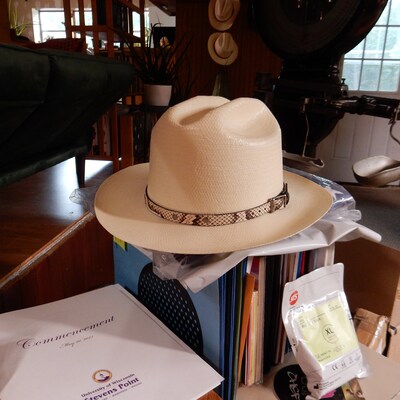 Snakeskin Hatband Cowboy Wasteland Cosplay Python Leather Hat Band ...