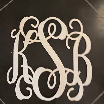 Wooden Monogram Letters Unpainted Wood Monogram Wall Hanging Monogram ...