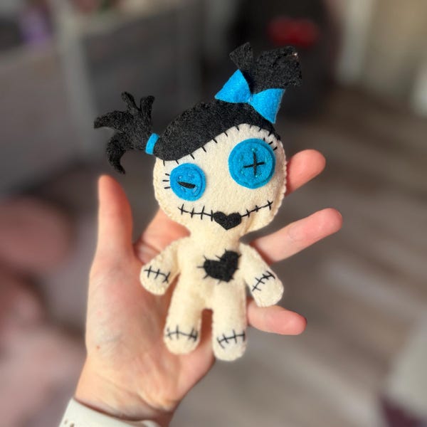 Felt Voodoo Doll Sewing Pattern PDF and SVG. Halloween Ornament. Voodoo ...