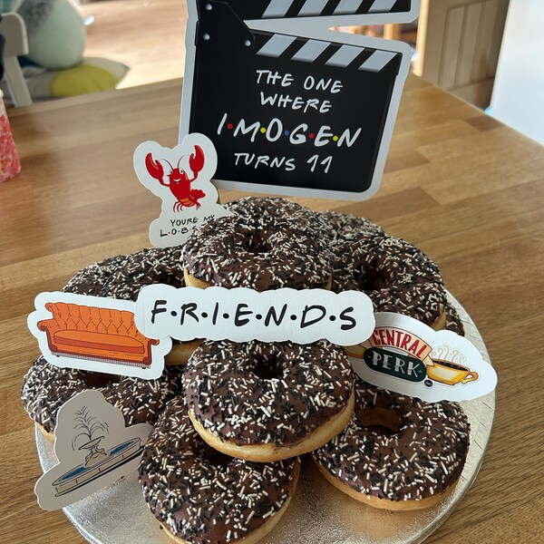 Friends Movie Clapper Board Birthday Cake Topper Personalised Set - Etsy UK