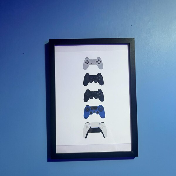 Video Game Art, Game Room Decor, Video Game Controllers Print, Gifts ...