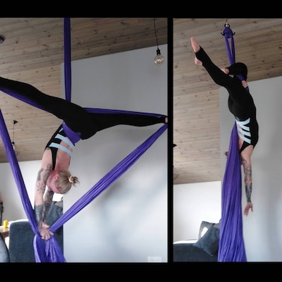 Aerial Costume Yoga Jumpsuit Woman Yoga Bodysuit Dance Unitard Costume ...