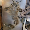 Metal Privacy Screens Koi Fish Art Decorative Screens Oversize Metal ...
