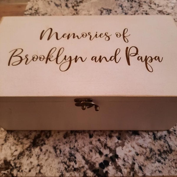 Personalized Baby Keepsake Box: Laser Engraved Wooden Memory Box - Etsy