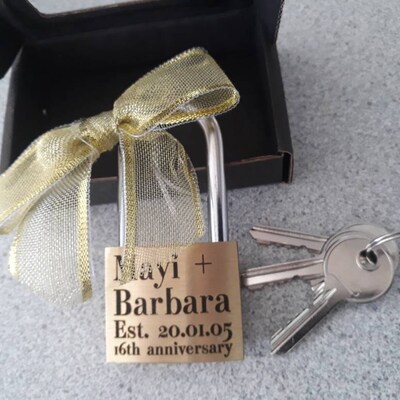 Custom Personalized Padlock, Engraved Padlock, Love Lock, Couples Gift ...