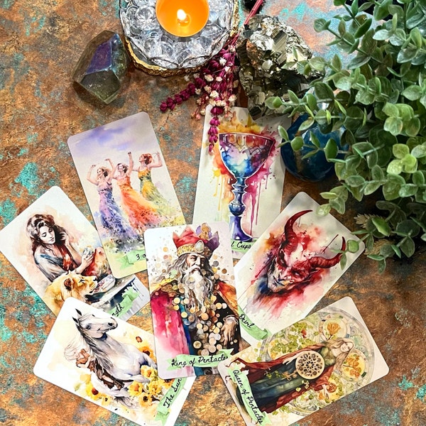 Art Nouveau Tarot Cards, Indie Tarot Deck, RSW Based Deck, Tarot Deck ...